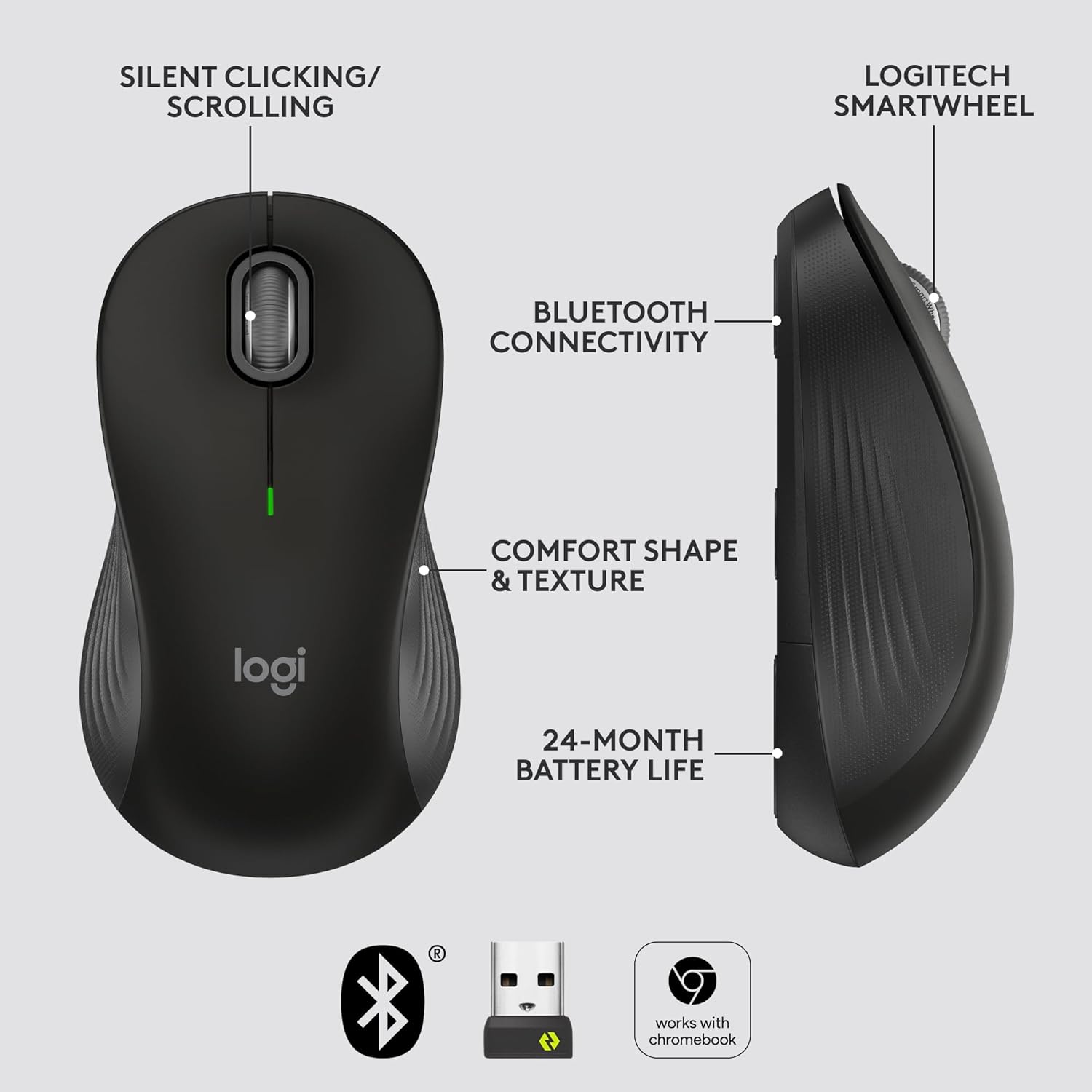 Logitech Signature M550 Regular Wireless Mouse Graphite at Best Price ...