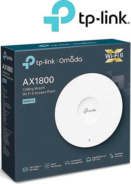 TPLink EAP610 indoor AX1800 Ceiling Mount WiFi 6 Access Point at Best ...