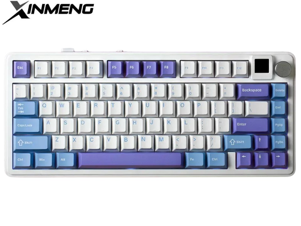 SAMA XINMENG M87 Pro TFT White Jade Tri-Mode Gasket Mechanical Keyboard ...